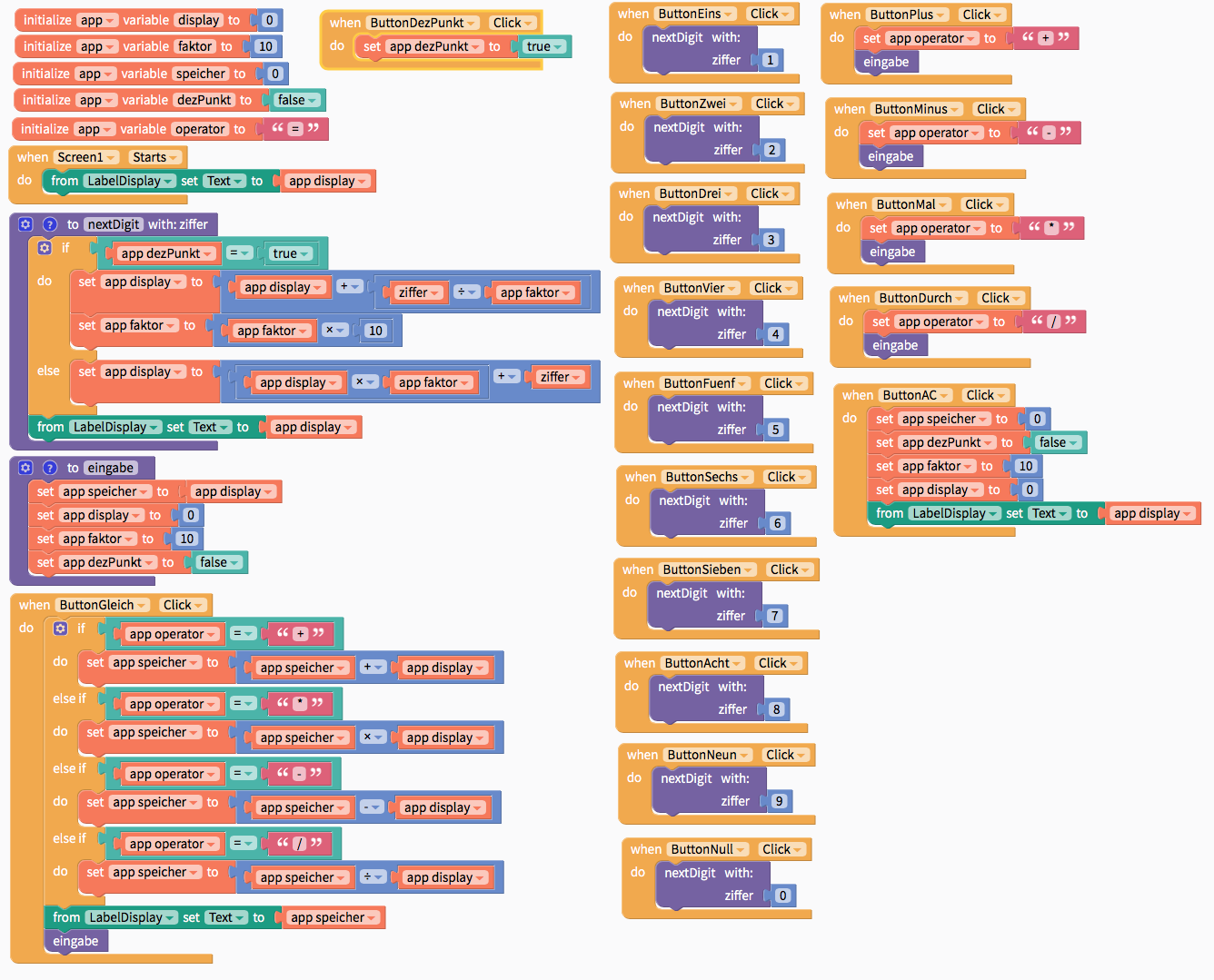 Calculator Thunkable X